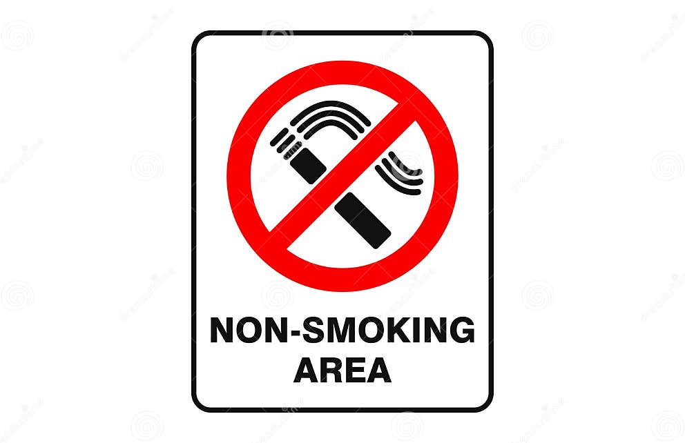 Non-Smoking Area Sign Hazard Warning Stock Vector - Illustration of ...