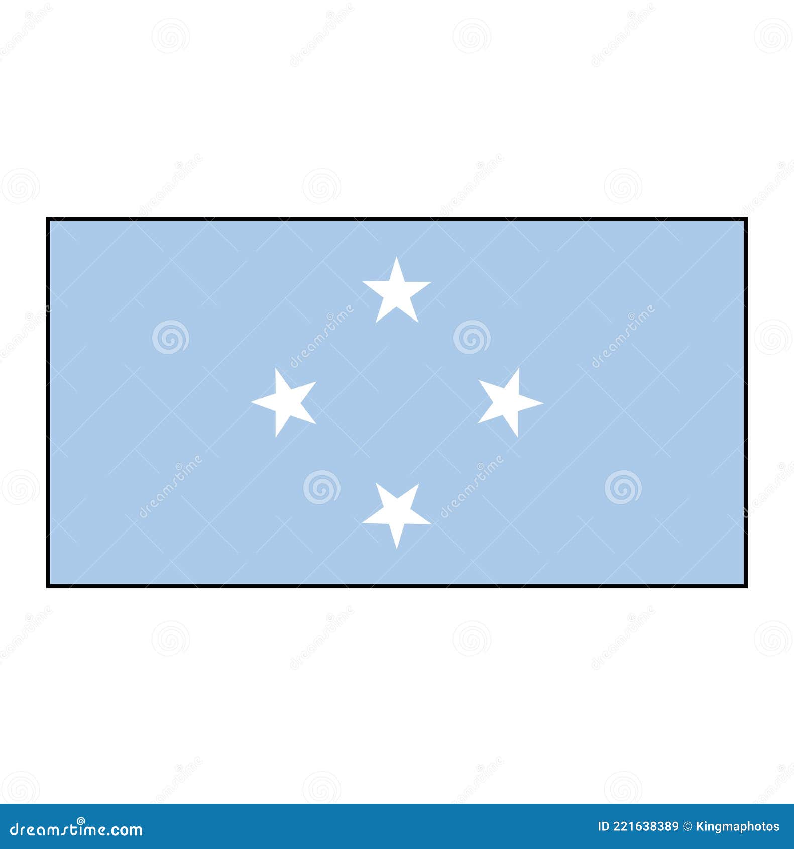 Flag of Federated States of Micronesia FSM Vector Rectangle â€‹Icon ...