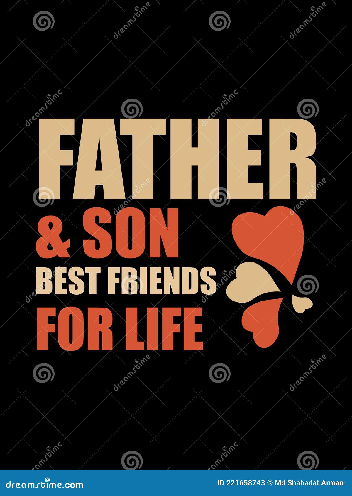 Father & Son Best Friends for Life.father`s Day Design Stock Vector ...