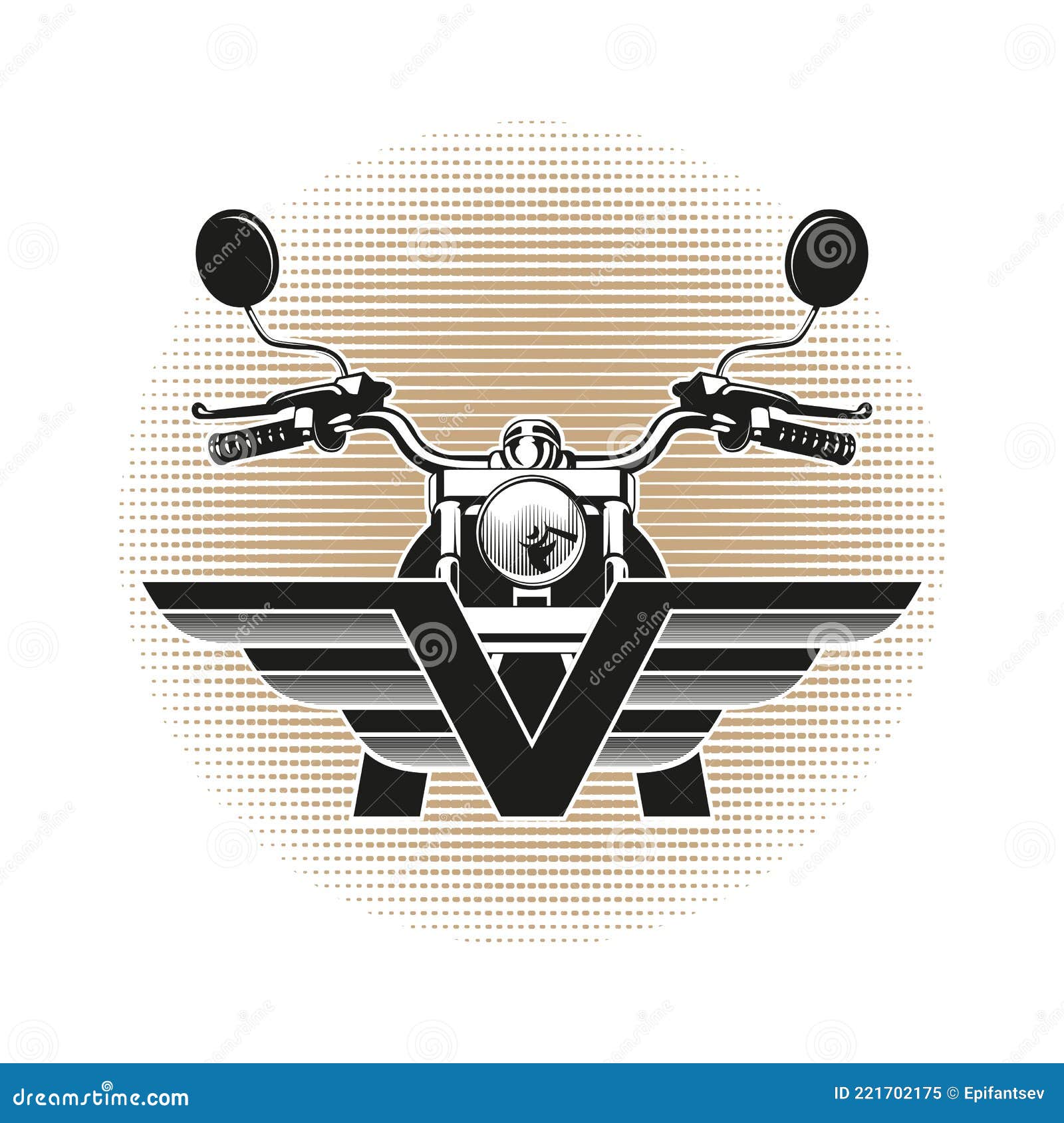 Motorbike With Letter M. Motorcycle Club Emblem Template. Royalty-Free ...