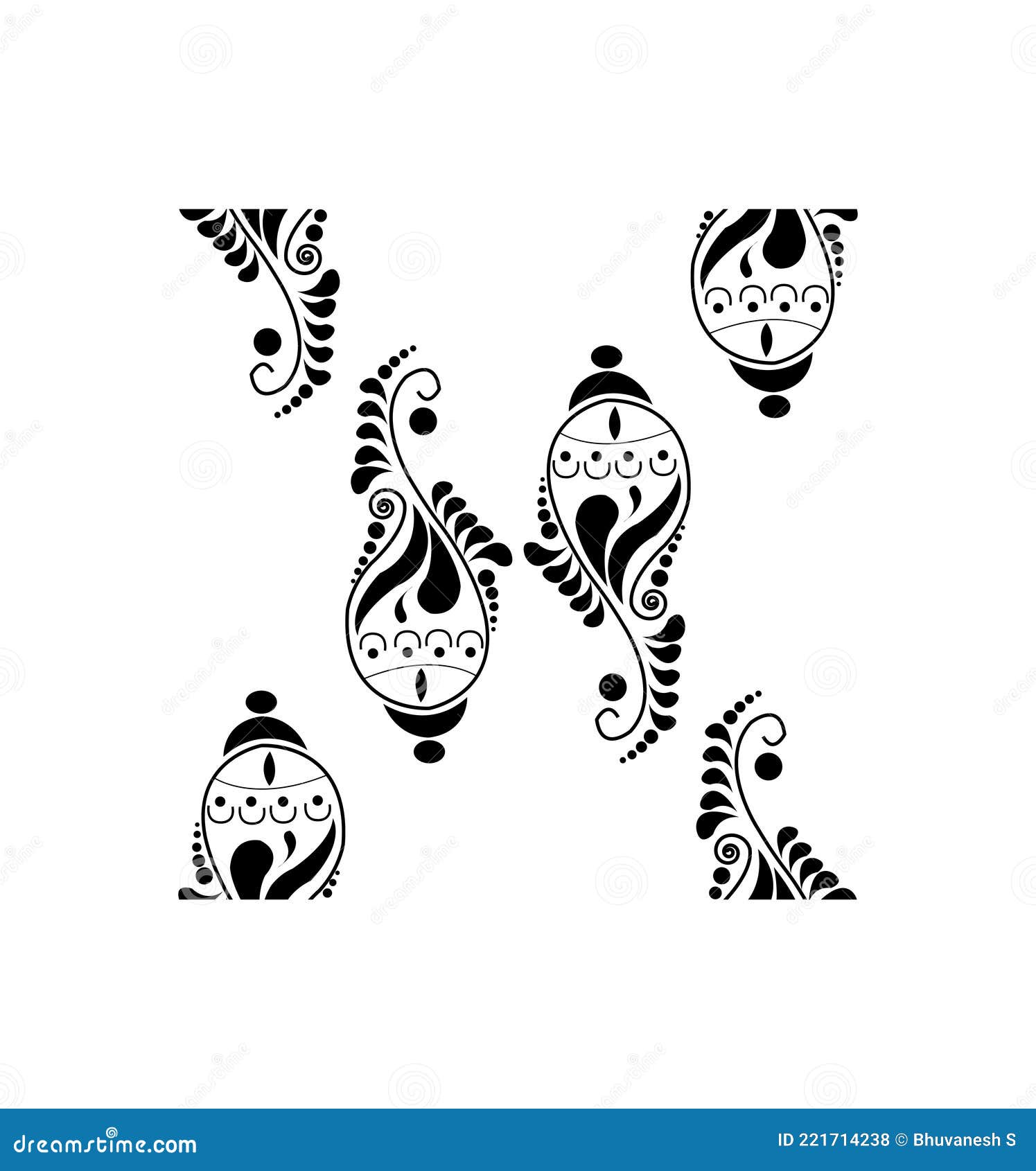 Indian Traditional and Cultural Rangoli, Kolam or Mandala Design ...