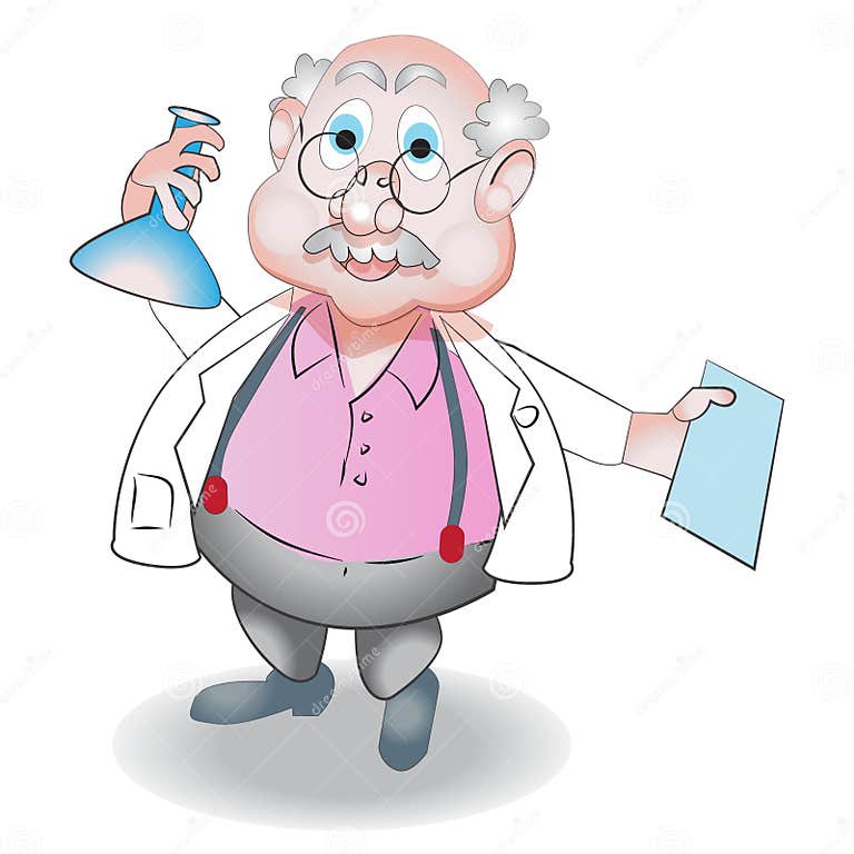 Male Scientist Character Cartoon Illustration Stock Vector ...