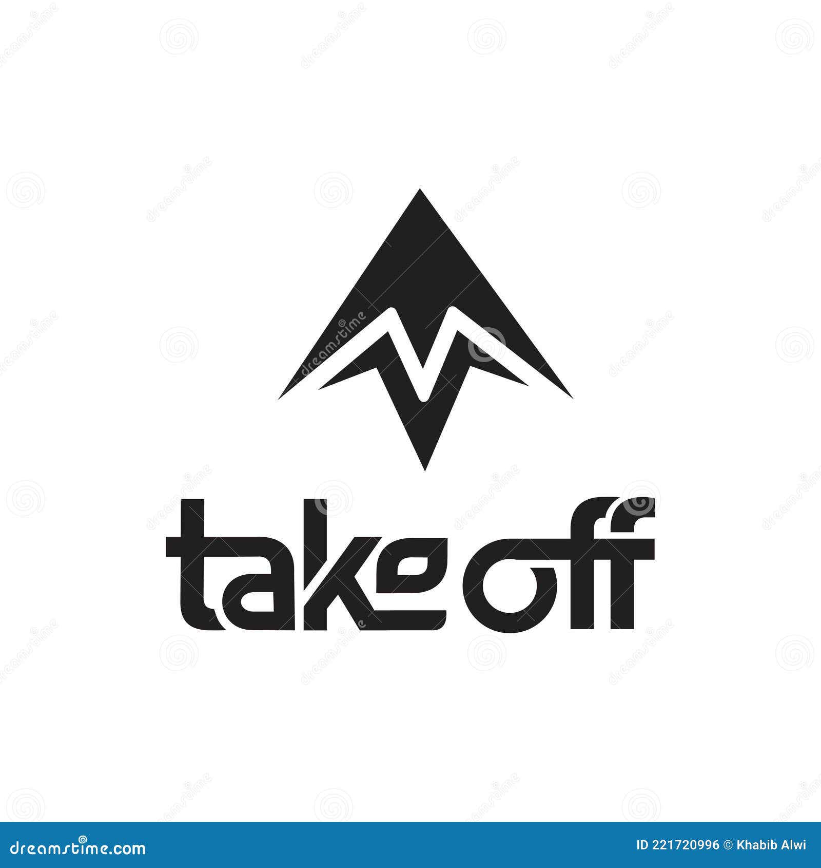 Take off logo stock vector. Illustration of identity - 221720996