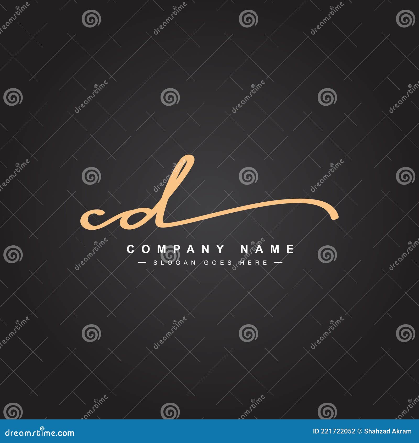 Initial Letter CD Logo - Hand Drawn Signature Logo Stock Vector ...