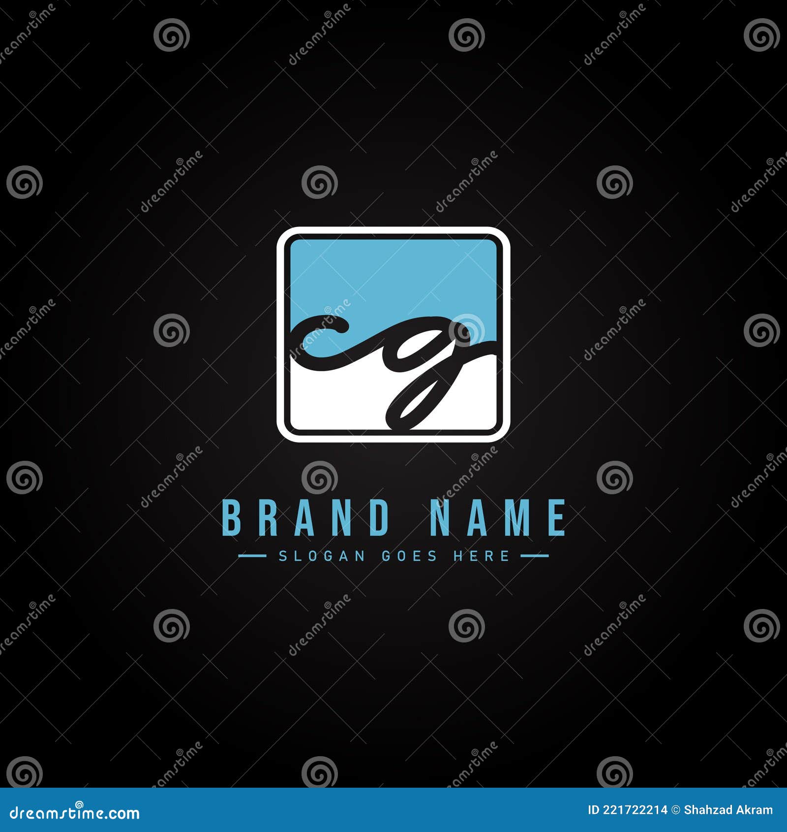 Initial Letter CG Logo - Minimal Signature Logo Stock Vector ...