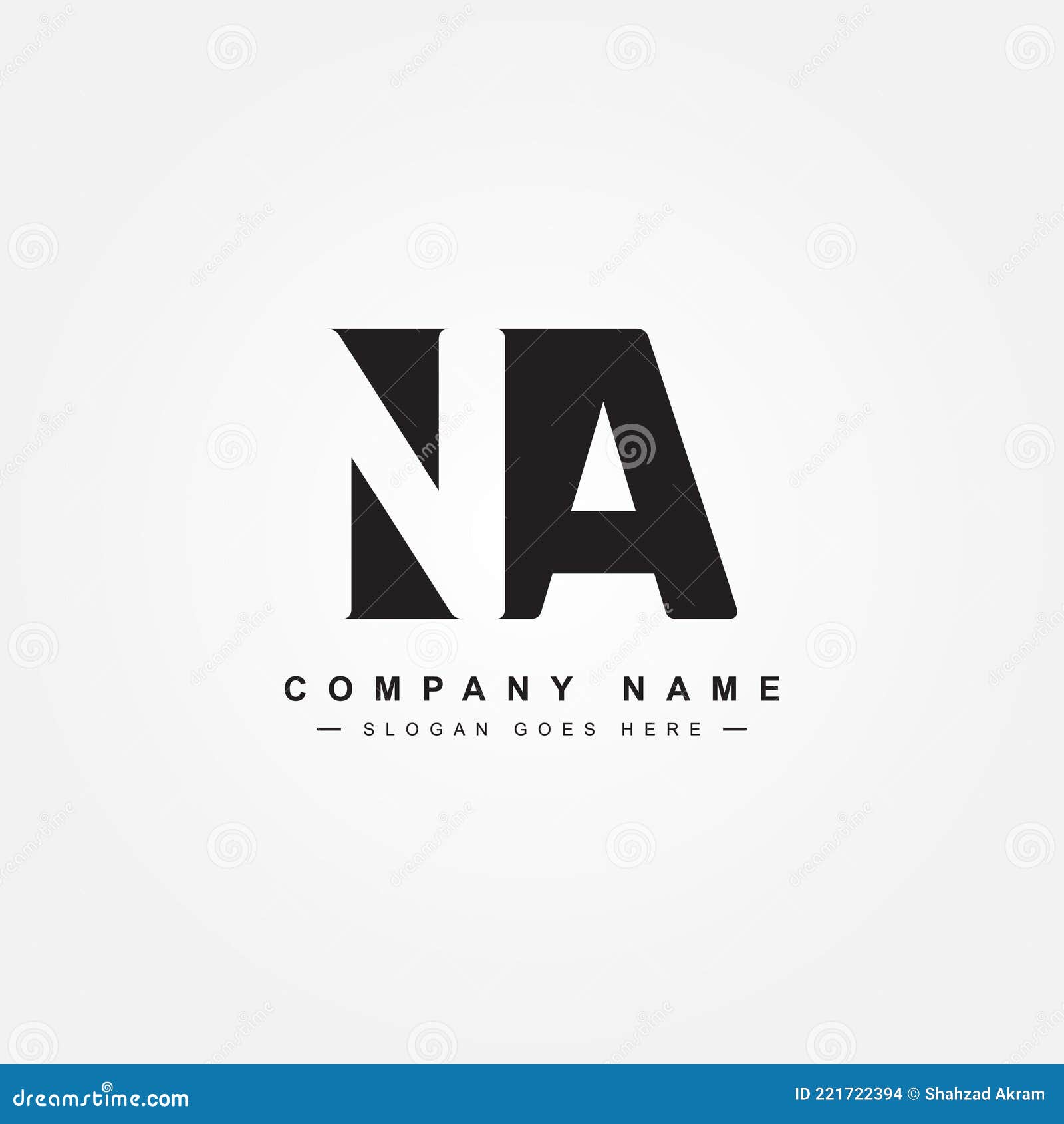 Initial Letter NA Logo - Minimal Business Logo Stock Vector ...