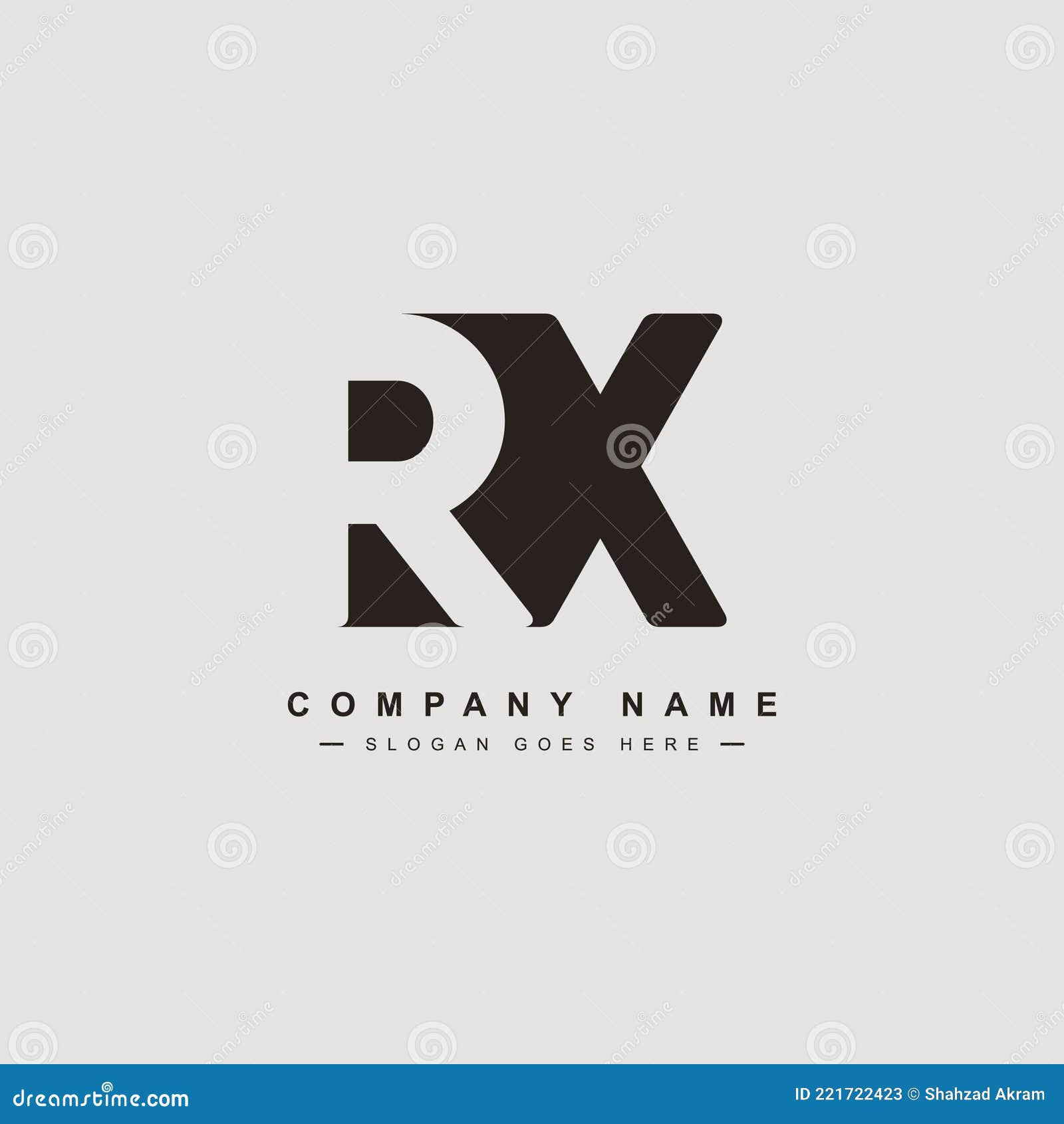 Initial Letter RX Logo - Simple Business Logo Stock Vector ...