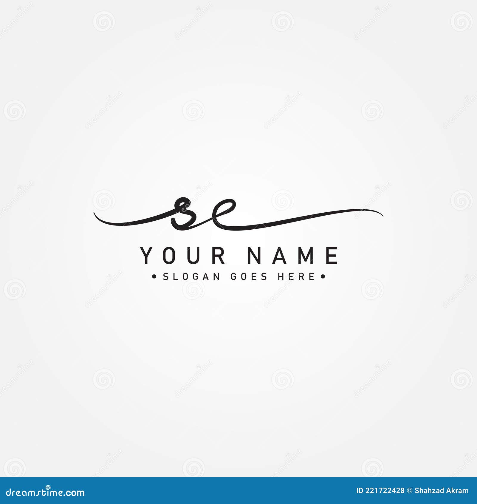 Initial Letter SE Logo - Hand Drawn Signature Logo Stock Vector ...