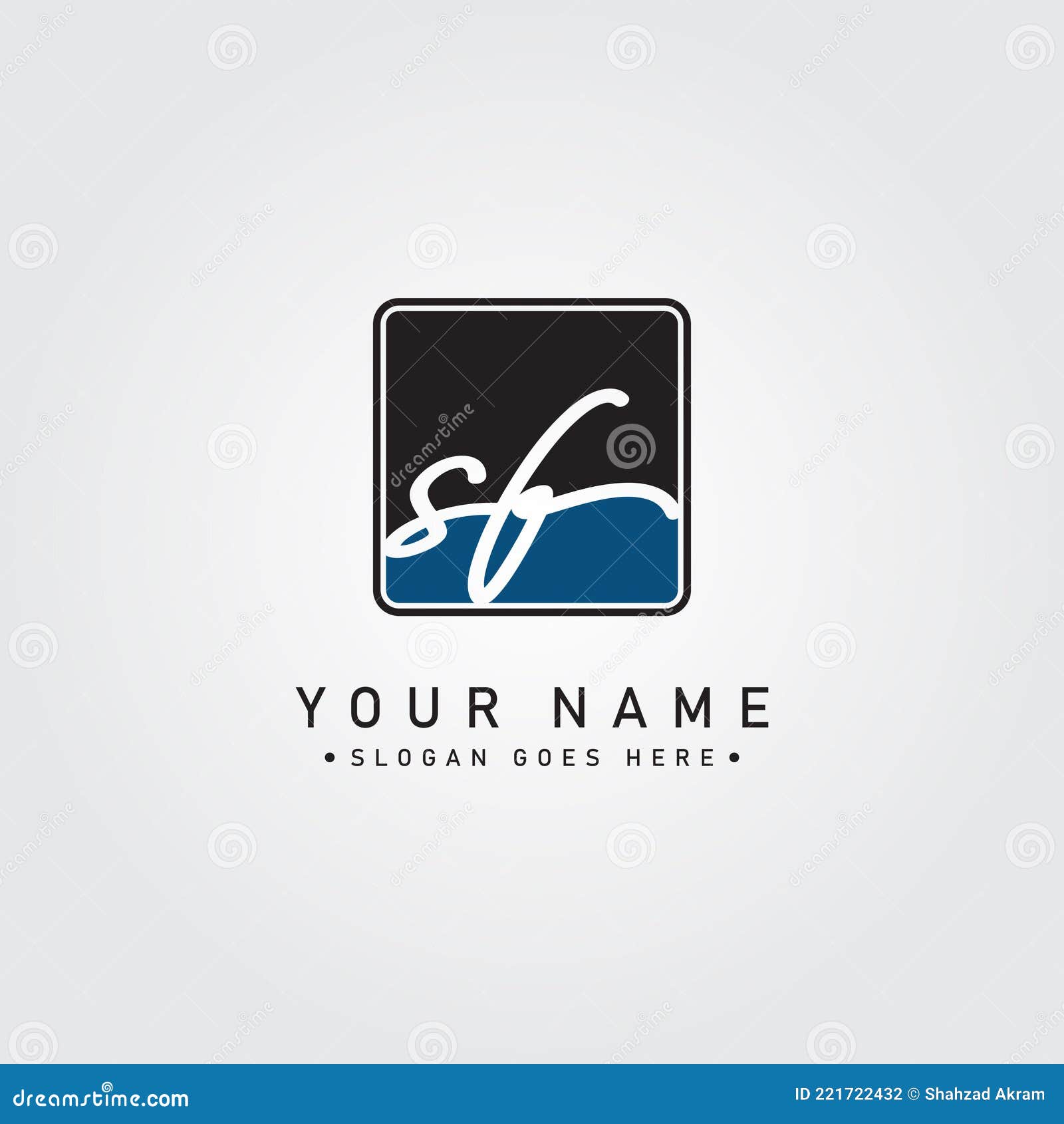 Initial Letter SF Logo - Minimal Signature Logo Stock Vector ...