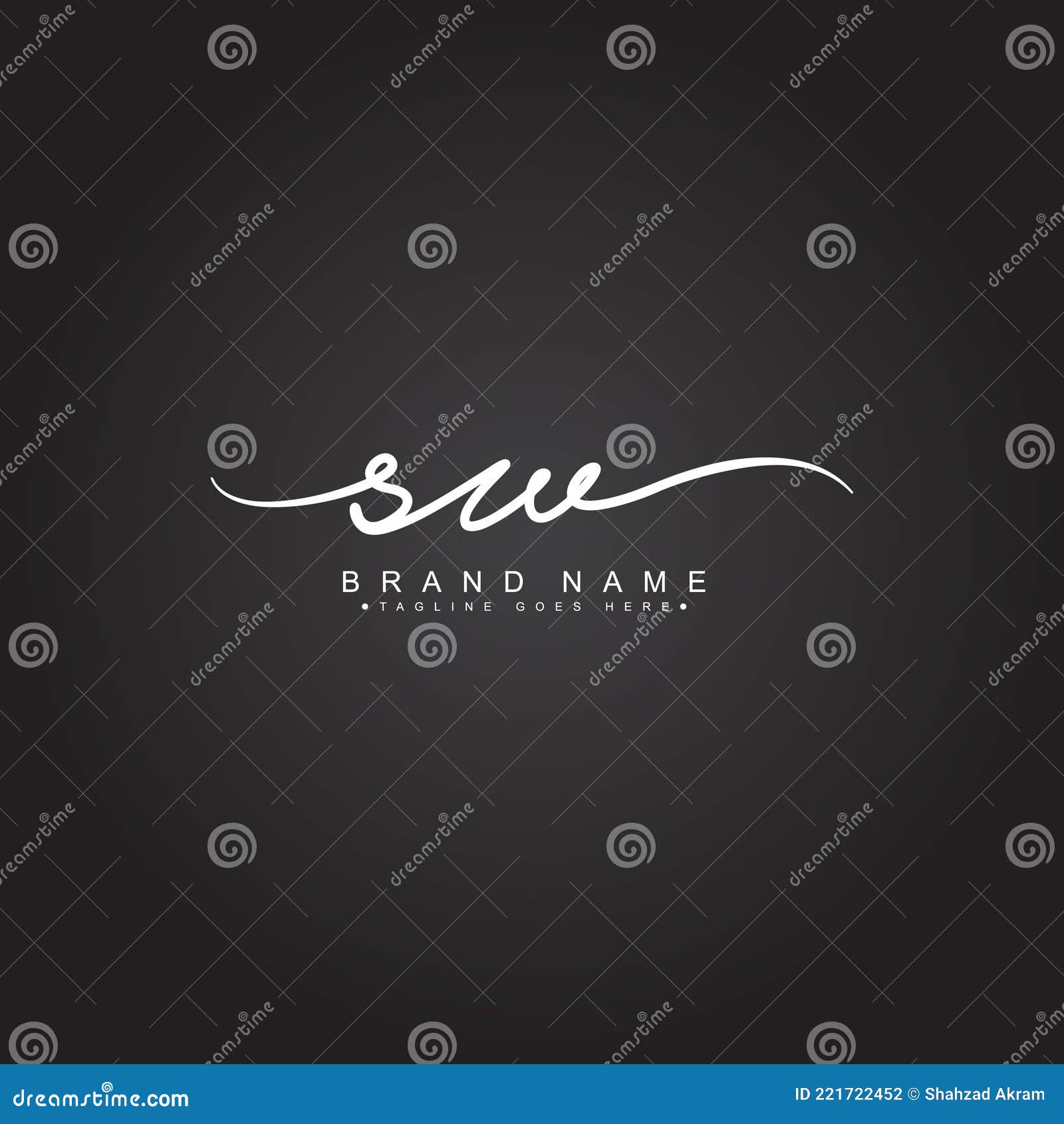 Initial Letter SW Logo - Handwritten Signature Style Logo Stock Vector ...