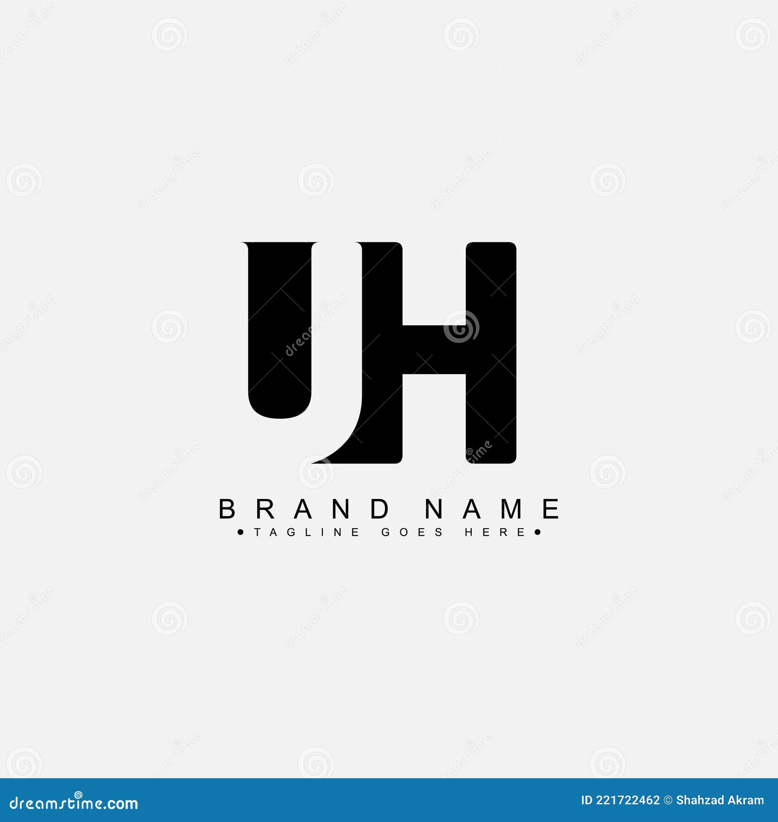 Initial Letter UH Logo - Minimal Business Logo Stock Vector ...