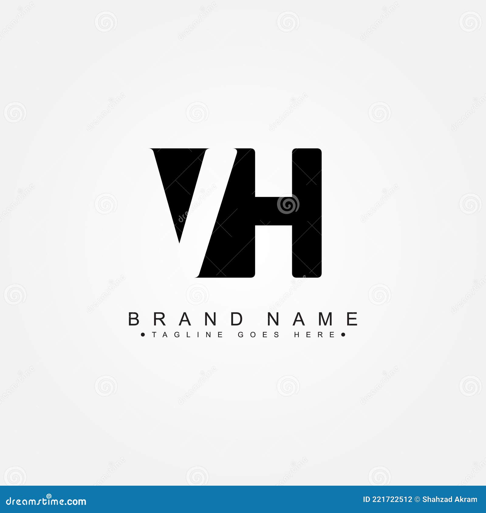 Initial Letter VH Logo - Simple Business Logo Stock Vector ...
