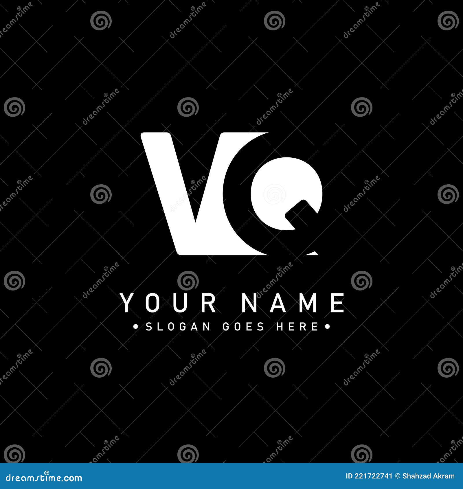 Initial Letter VQ Logo - Minimal Business Logo Stock Vector ...