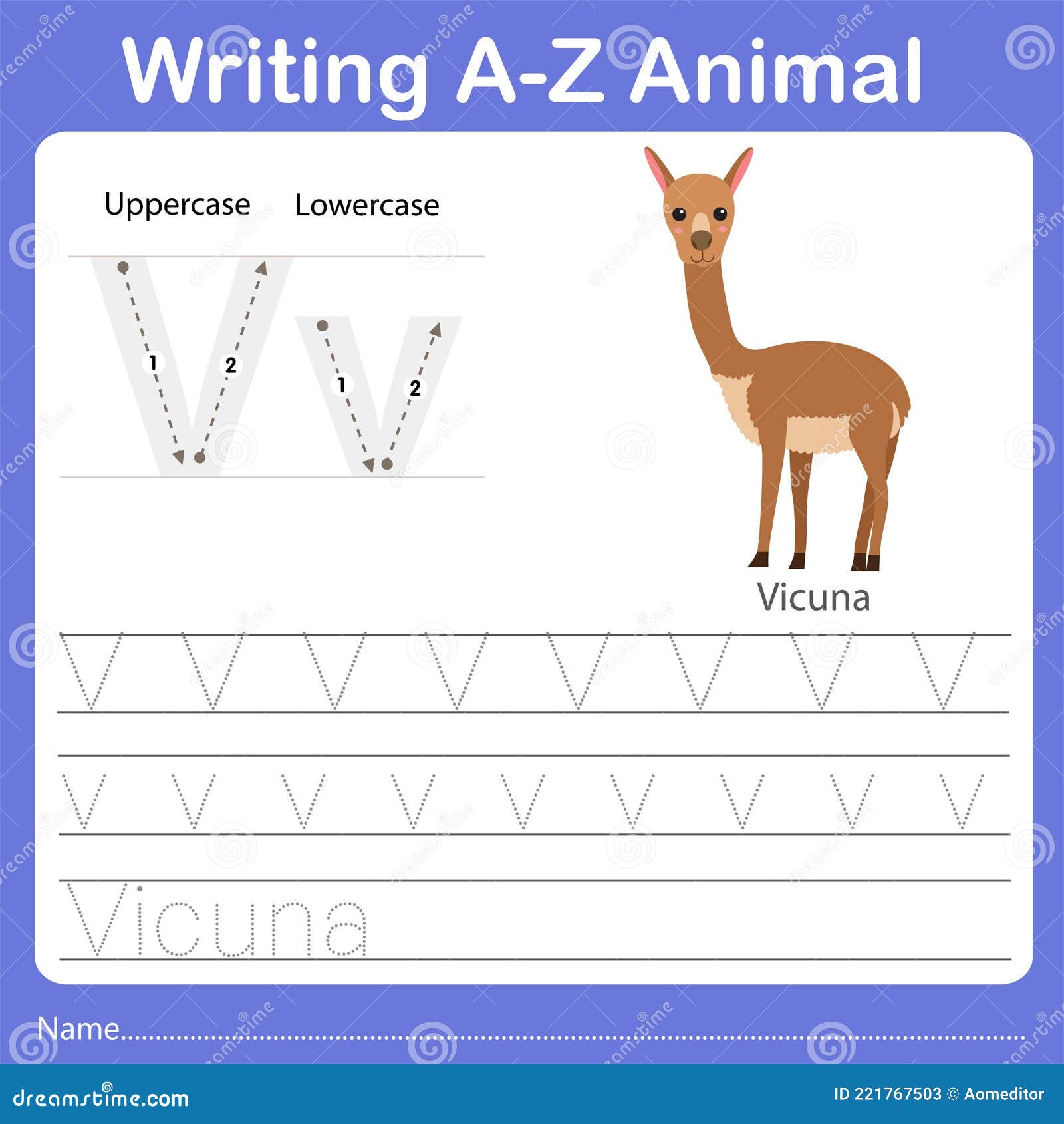 Vicuna Animal Isolated On A Transparent Background. Royalty-Free Stock ...