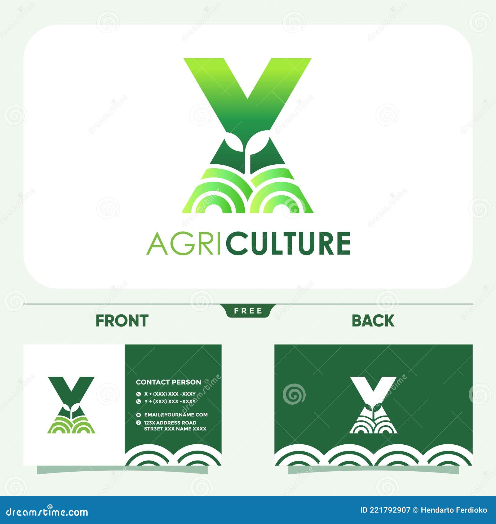 Initial Letter X Agriculture Logo Design Vector Graphic Stock Vector ...