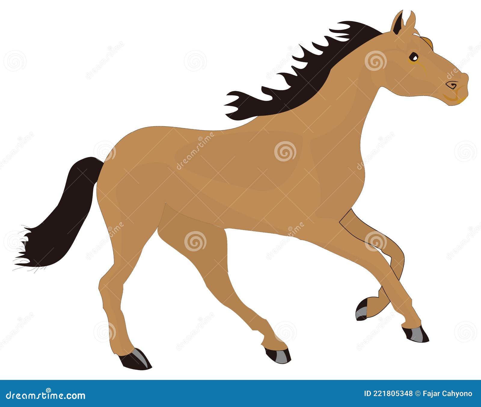 Horse Stand Animal Vector Illustration Transparent Background Stock ...