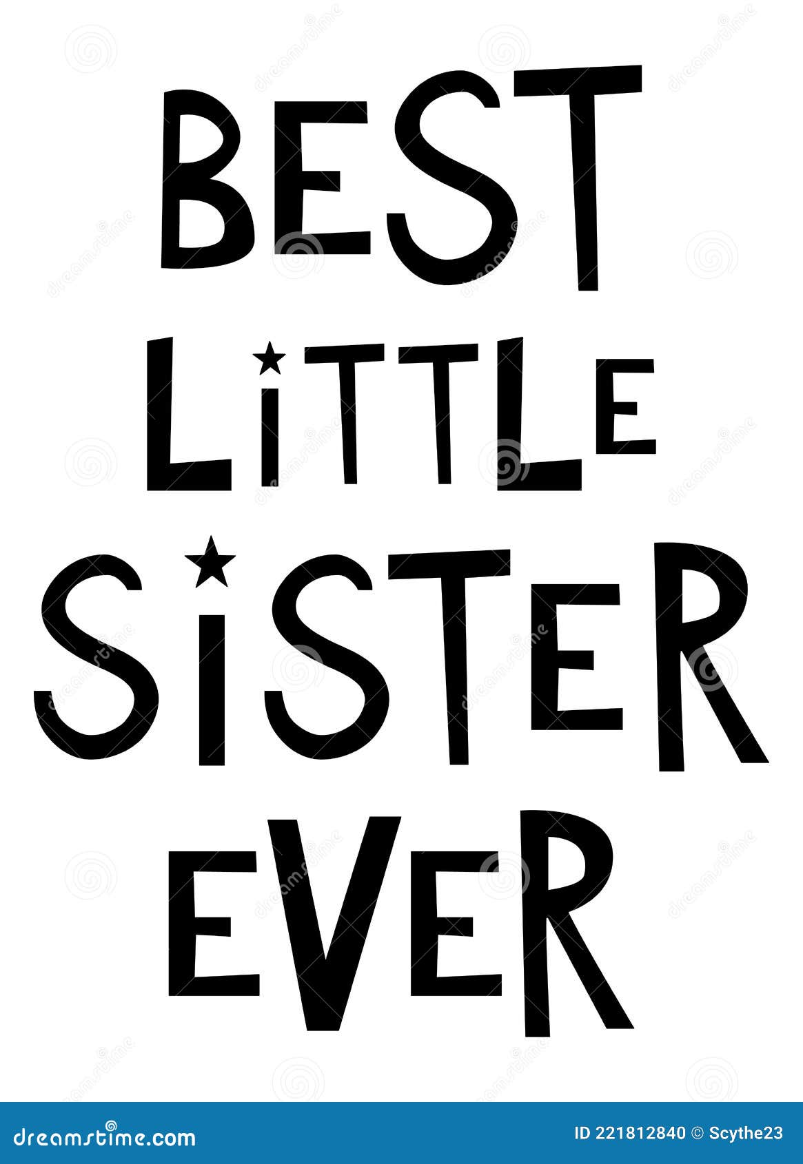 Little Sister - Text With Arrow Symbol Vector Illustration ...