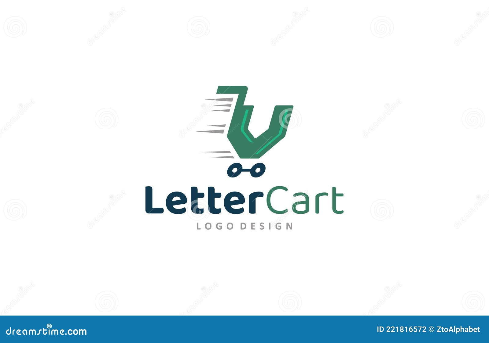 Shopping Cart Letter V Logo Stock Vector - Illustration of abstract ...
