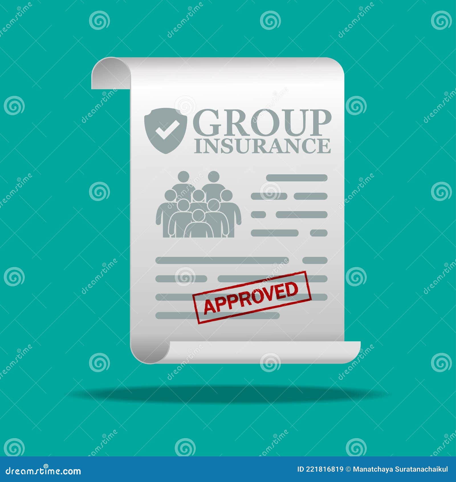 Group Insurance Icon Isolated on Background Stock Vector - Illustration ...