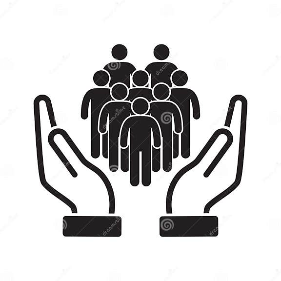 Group Insurance Icon Isolated on Background Stock Vector - Illustration ...