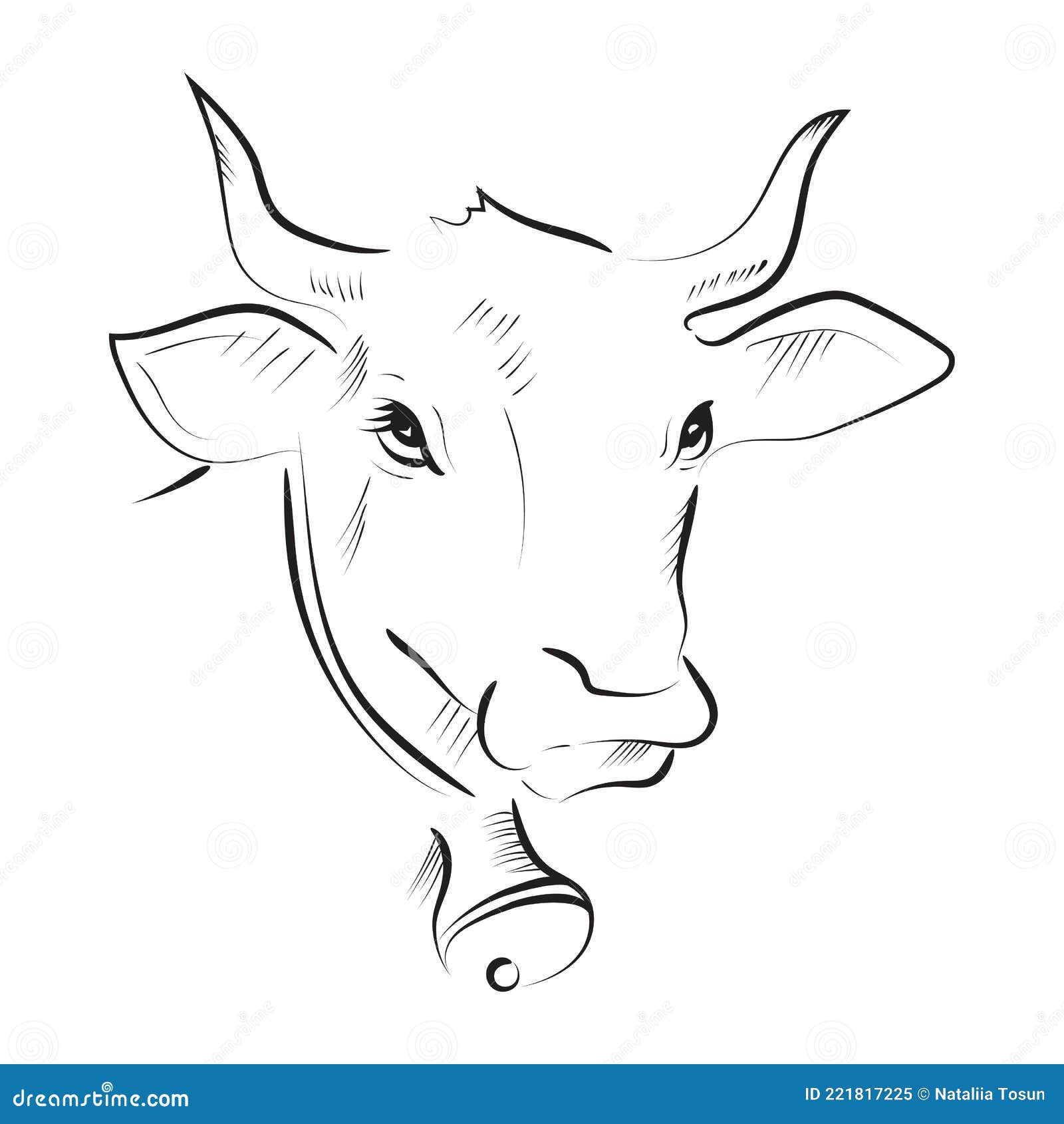 Bull Hand Draw Vintage Engraving Style Clip Art Isolated On White ...