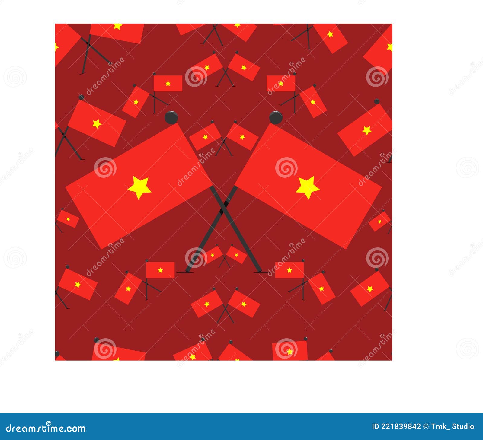 Vector Illustration of Vietnam Pattern Flags Stock Vector ...