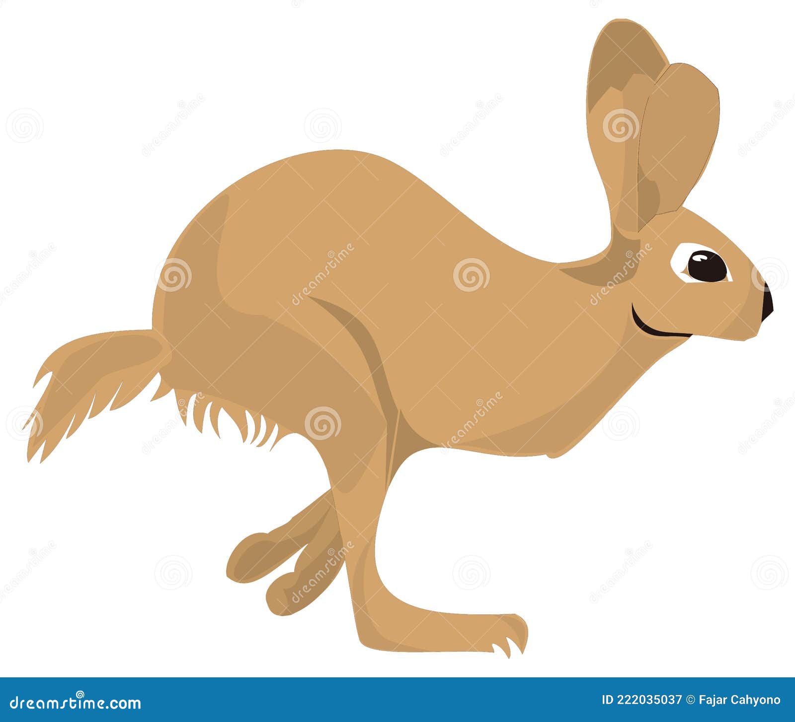 Rabbit Run Animal Vector Illustration Transparent Background Stock ...