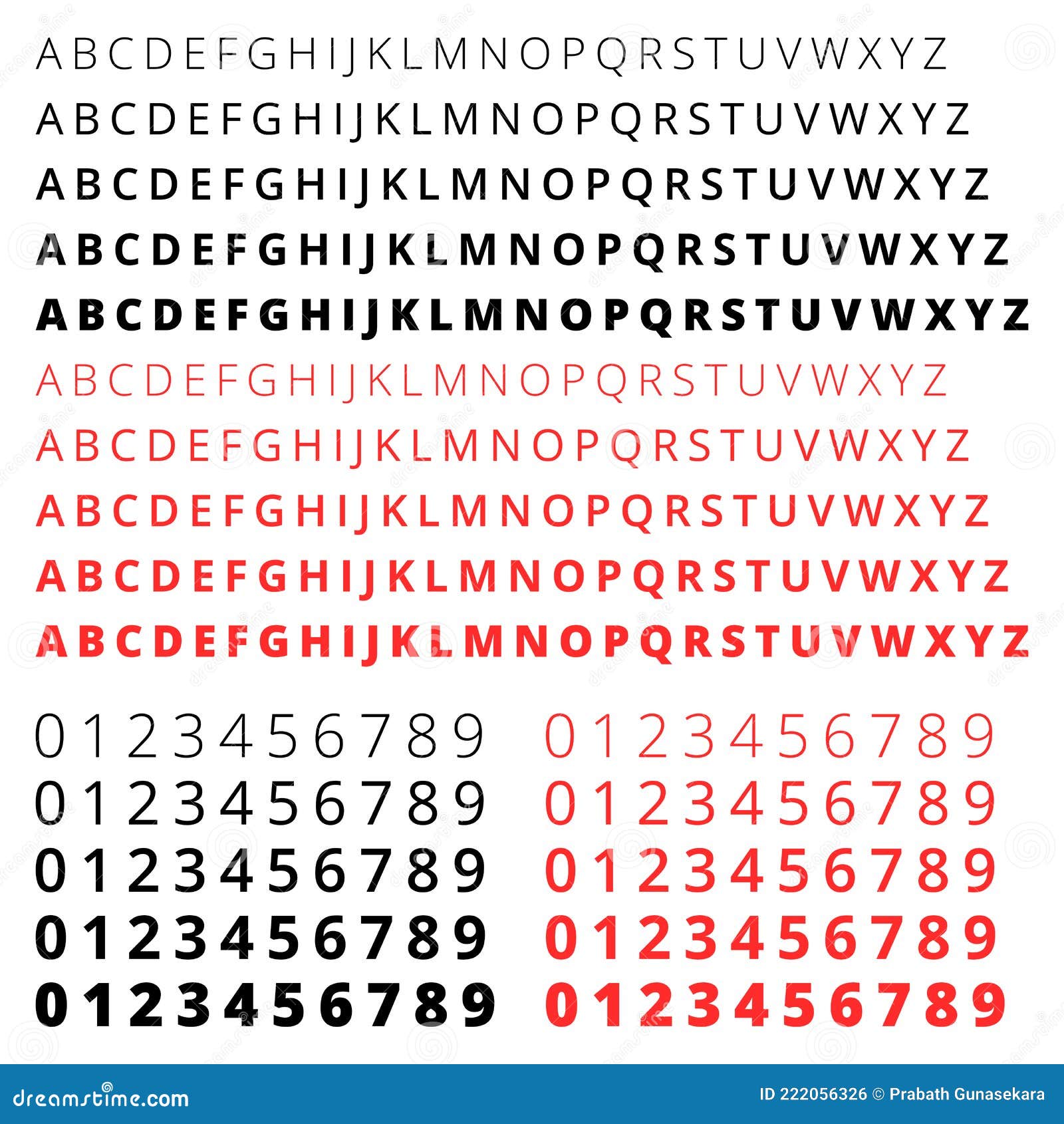 A To Z Alphabet and Numbers Stock Vector - Illustration of bold, movie ...