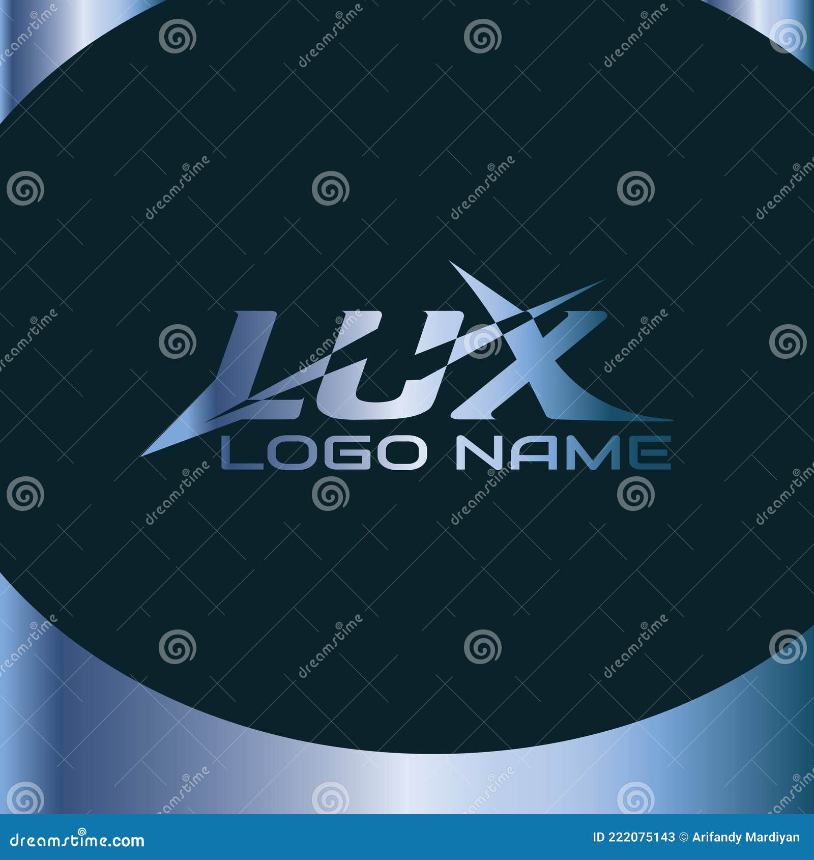 LUX Sporty Letter Logo Cartoon Vector | CartoonDealer.com #222075143
