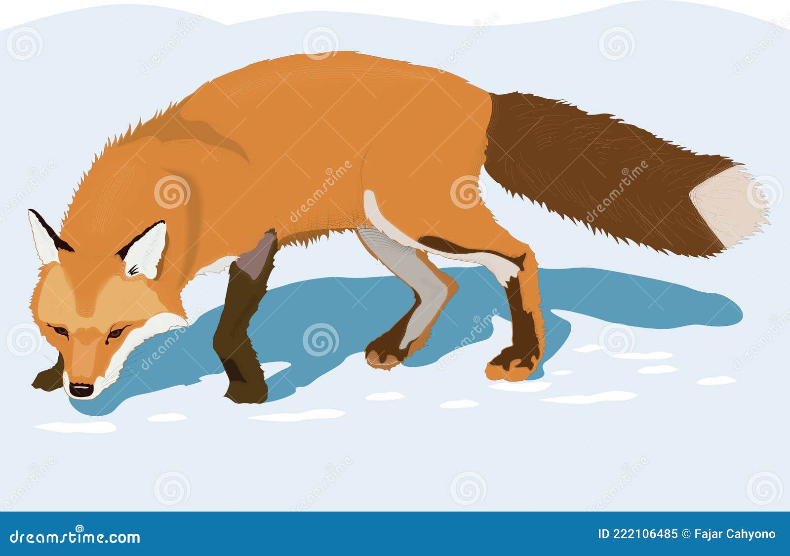 Red Fox Animal Vector Illustration Transparent Background Stock Vector ...