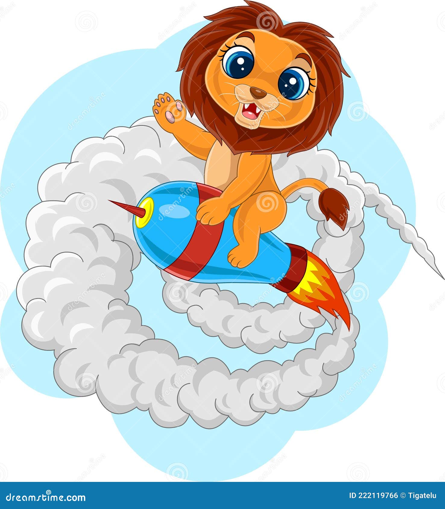 Rocket Lion Cartoon Vector | CartoonDealer.com #30179813