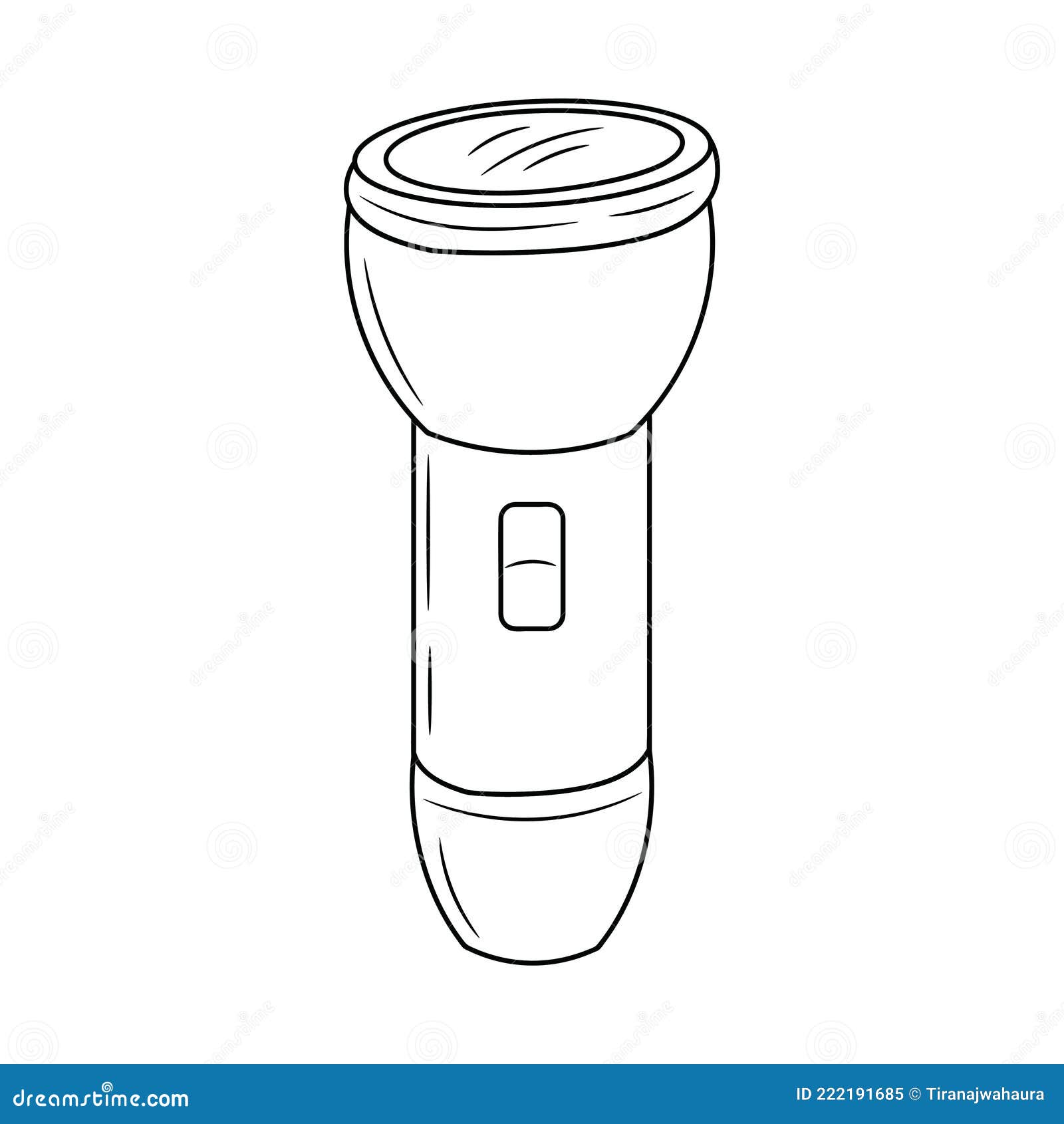 Flashlights Torch Linear Style Pictogram Vector Illustration ...