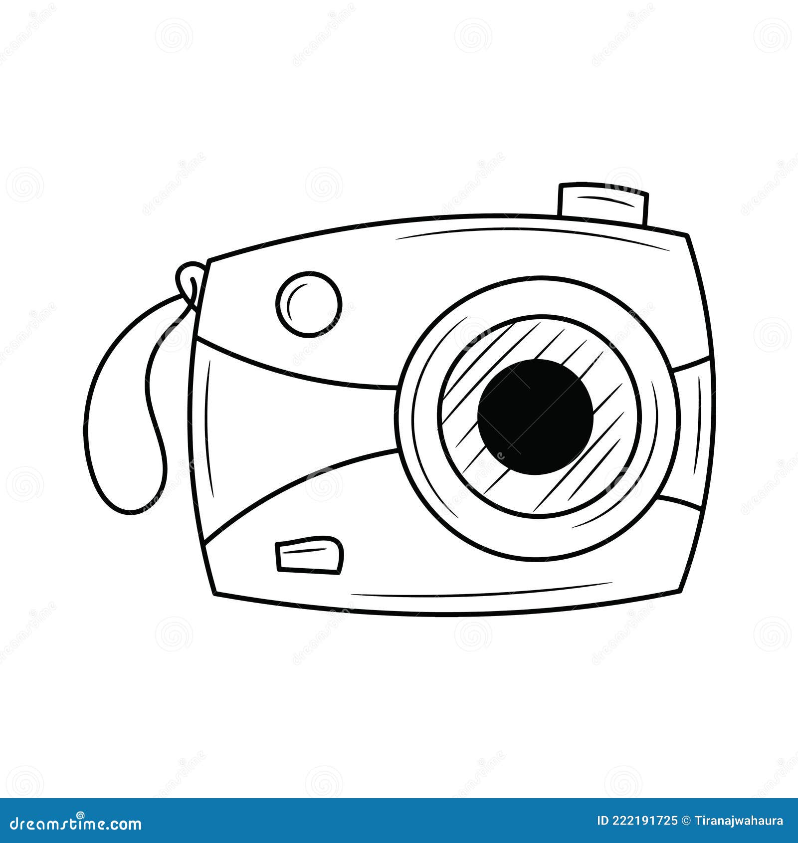 Simple Camera with Hand Drawn Vector Illustration Stock Vector ...