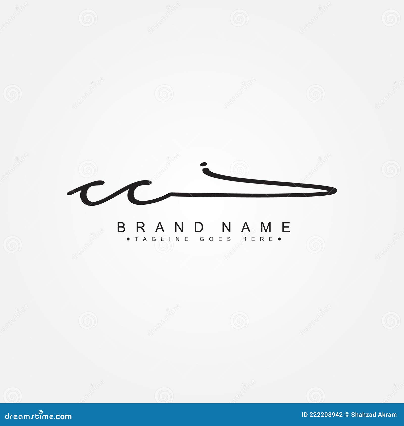 Initial Letter CC Logo - Hand Drawn Signature Style Logo Stock Vector ...