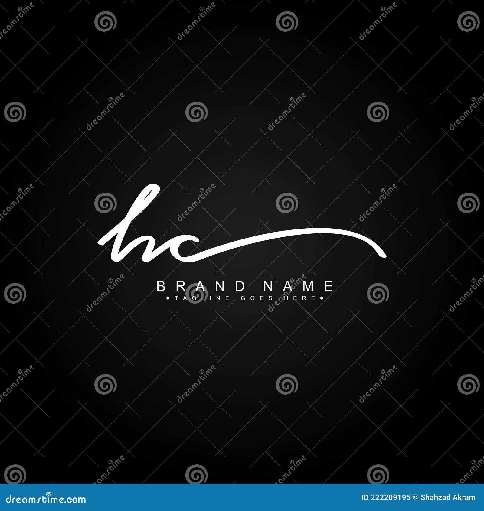Initial Letter HC Logo - Handwritten Signature Logo Stock Vector ...
