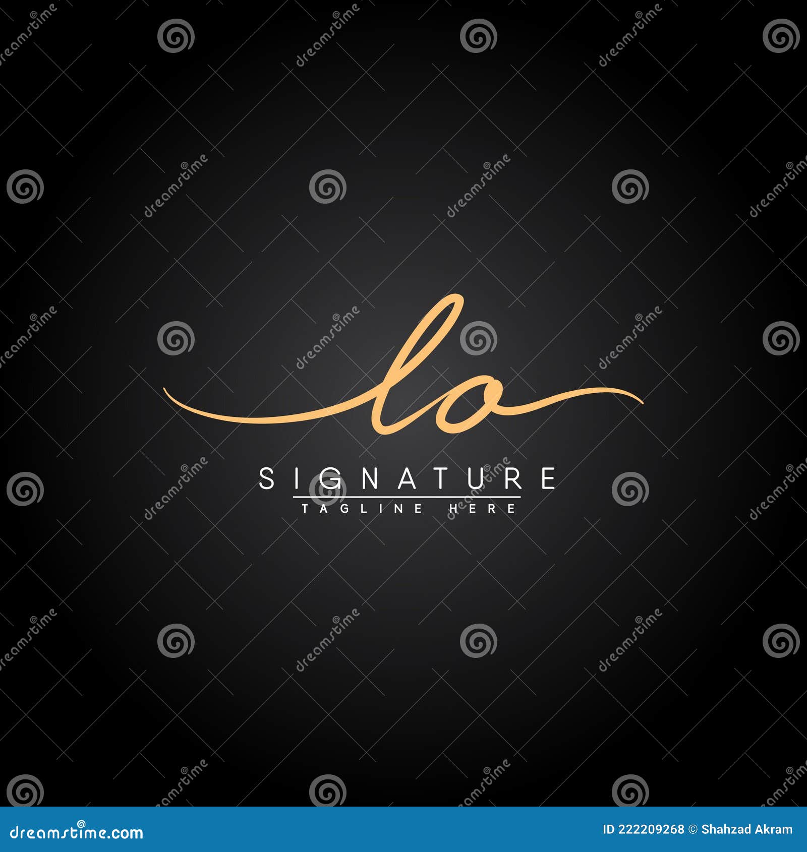 Initial Letter LO Logo - Handwritten Signature Logo Vector Illustration ...