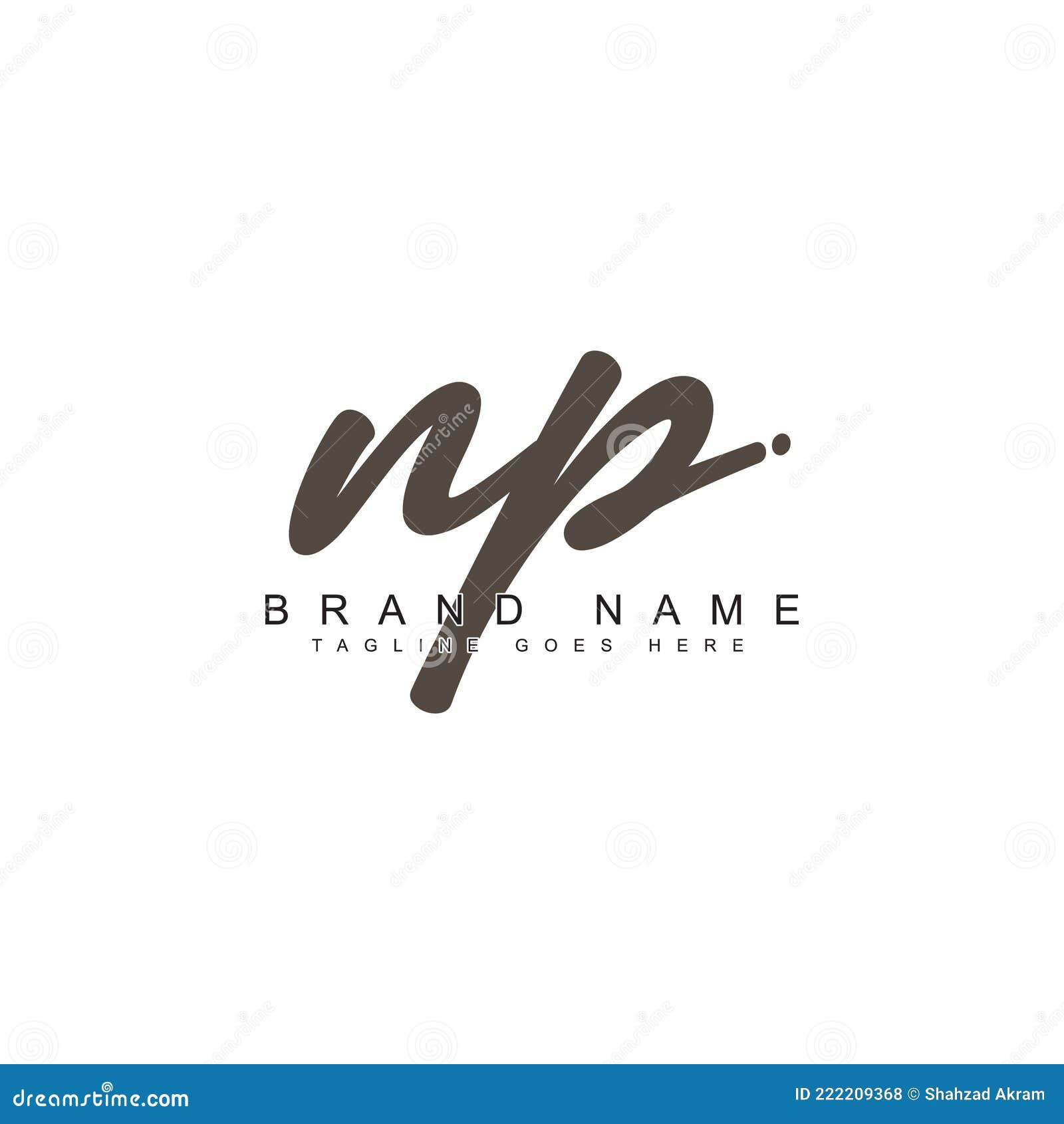 Initial Letter NP Logo - Simple Signature Logo Vector Illustration ...