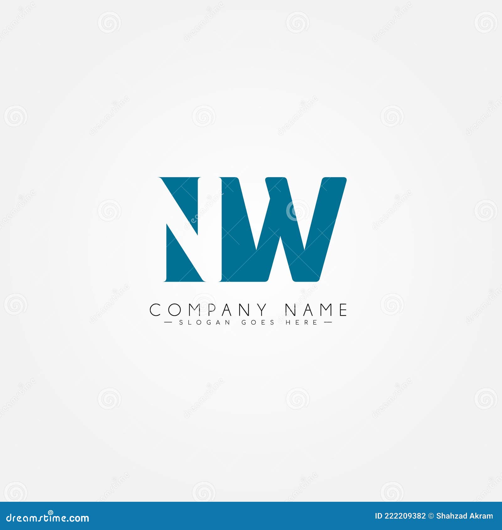 Initial Letter NW Logo - Simple Business Logo Stock Vector ...