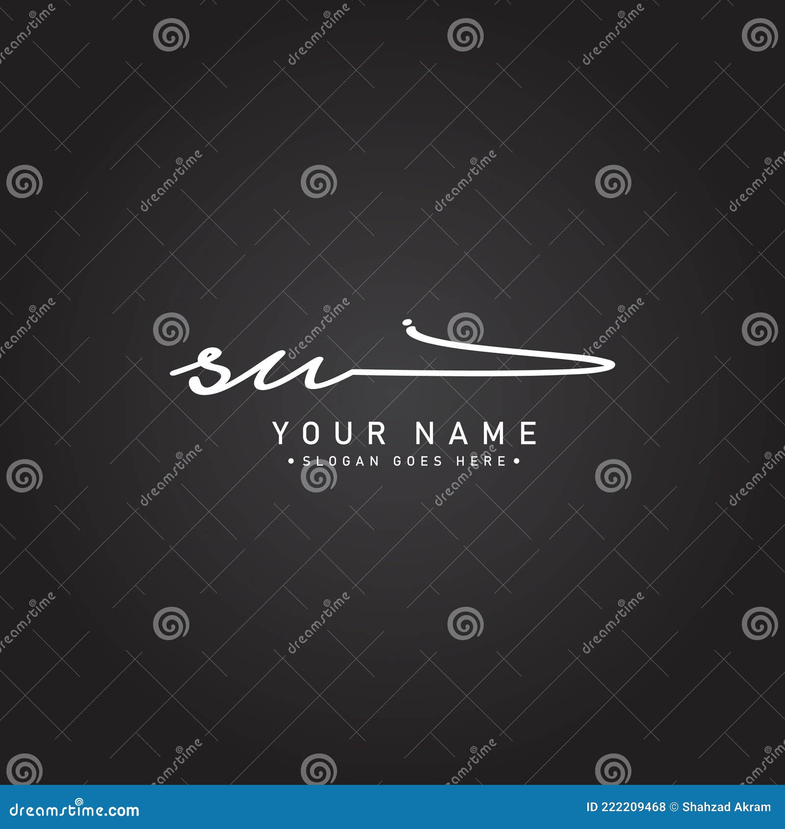 Initial Letter SU Logo - Handwritten Signature Logo Stock Vector ...