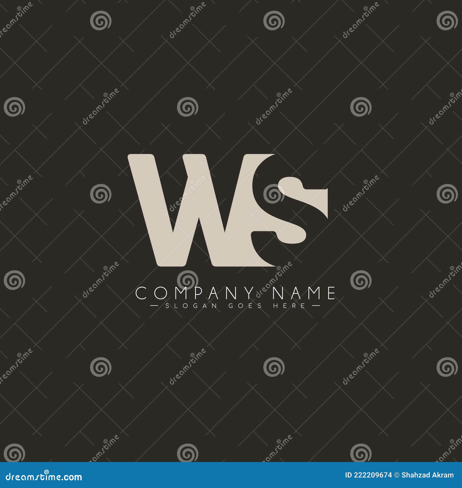Initial Letter WS Logo - Simple Business Logo Stock Vector ...