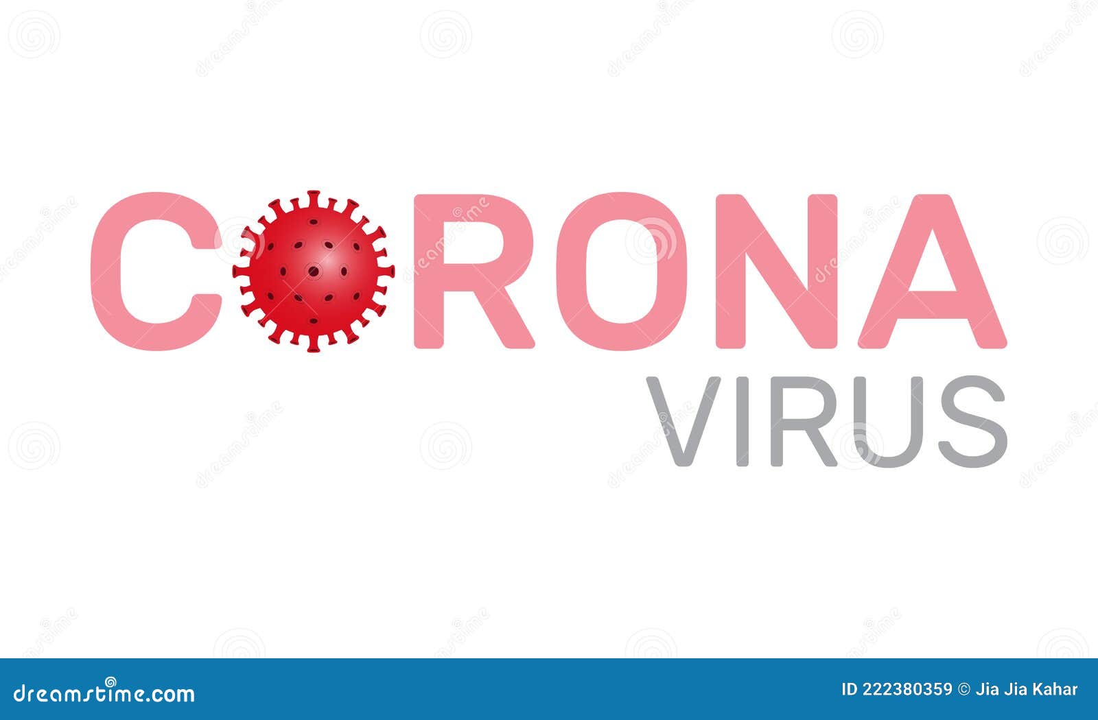 The word of corona virus stock vector. Illustration of symbol - 222380359