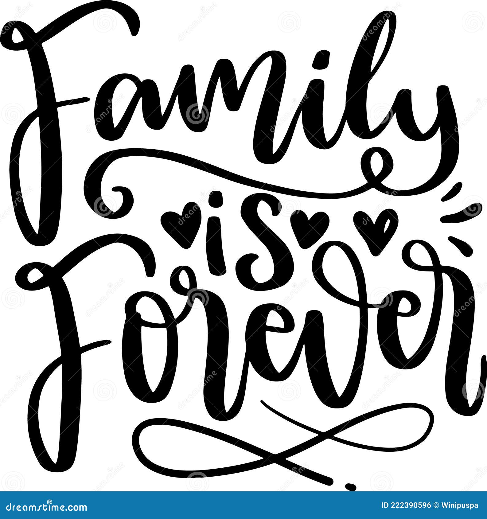 Family Is Forever Infographic Flat Vector Illustration. Presentation ...
