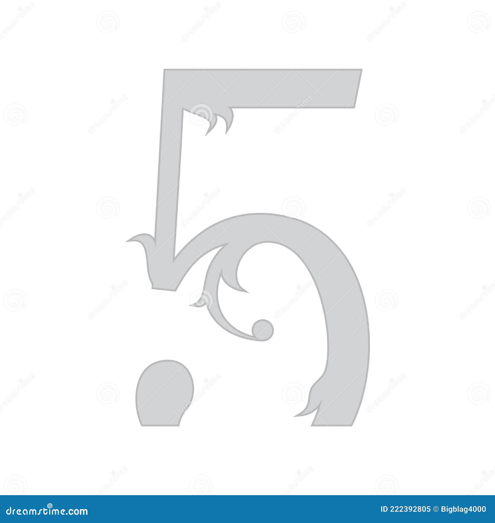 Vector Cutted Number.Art Font. Stock Vector - Illustration of sign ...
