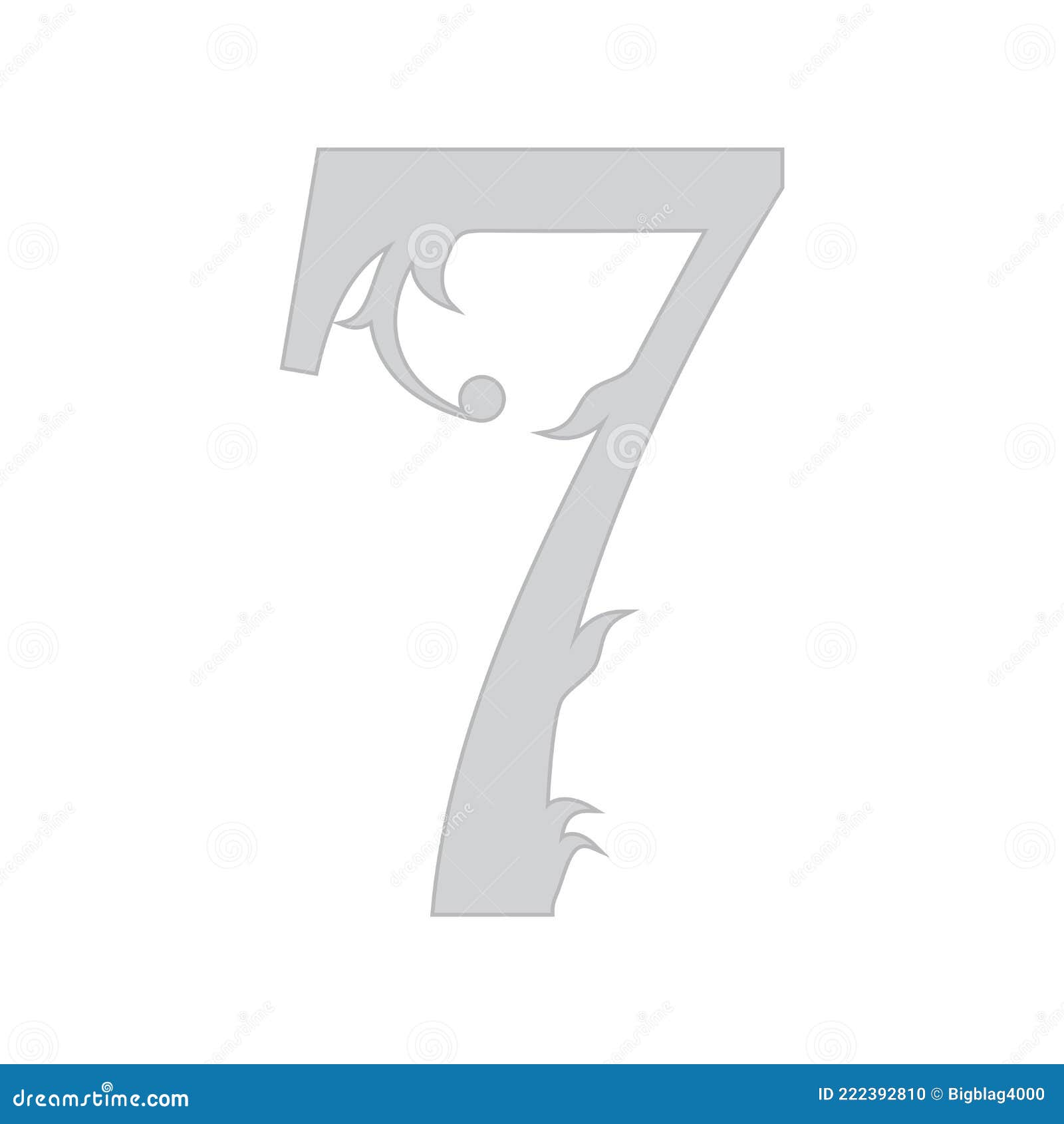 Vector Cutted Number.Art Font. Stock Vector - Illustration of font ...