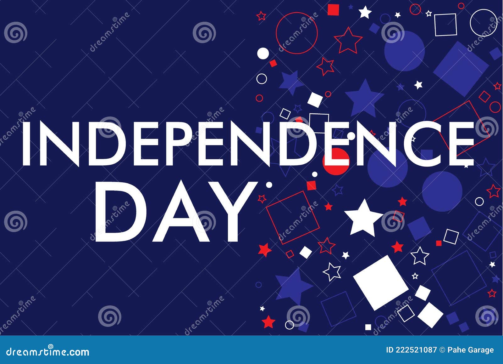 Independence Day Letter with Shape Combination Stock Vector ...