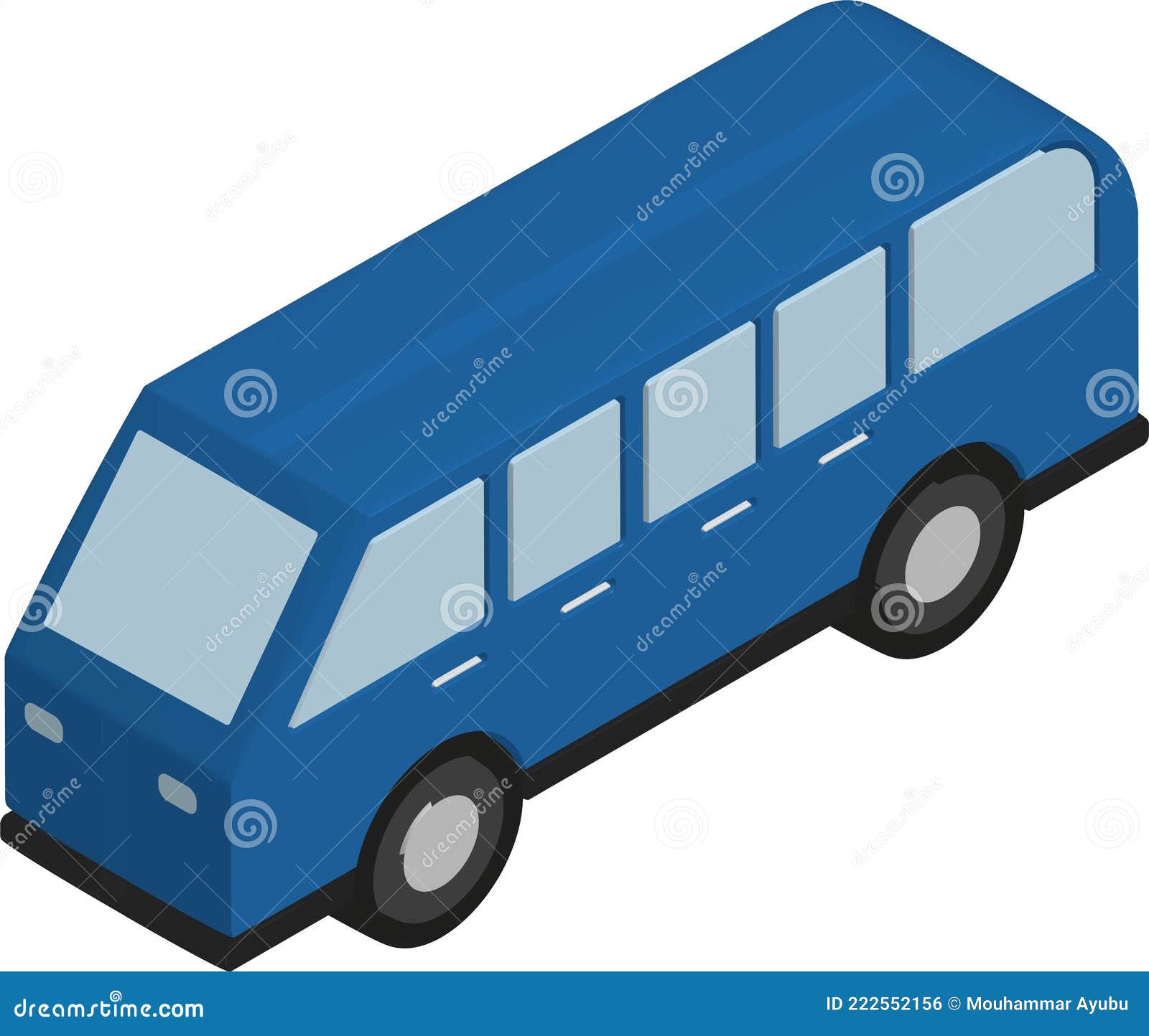 Isometric Bus Vector Concept Design Illustration Stock Vector ...