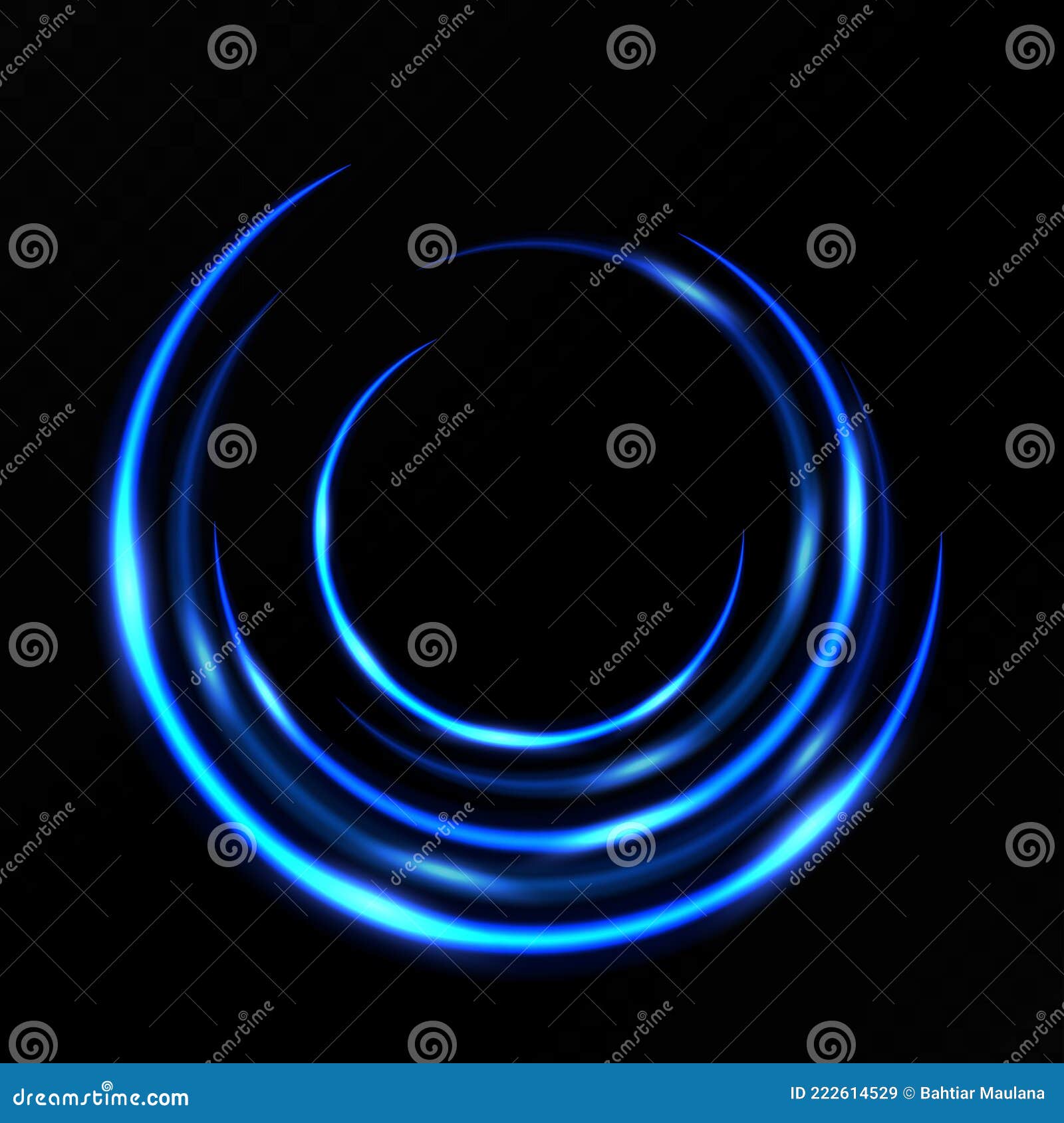 Blue circle light effect stock vector. Illustration of blue - 222614529