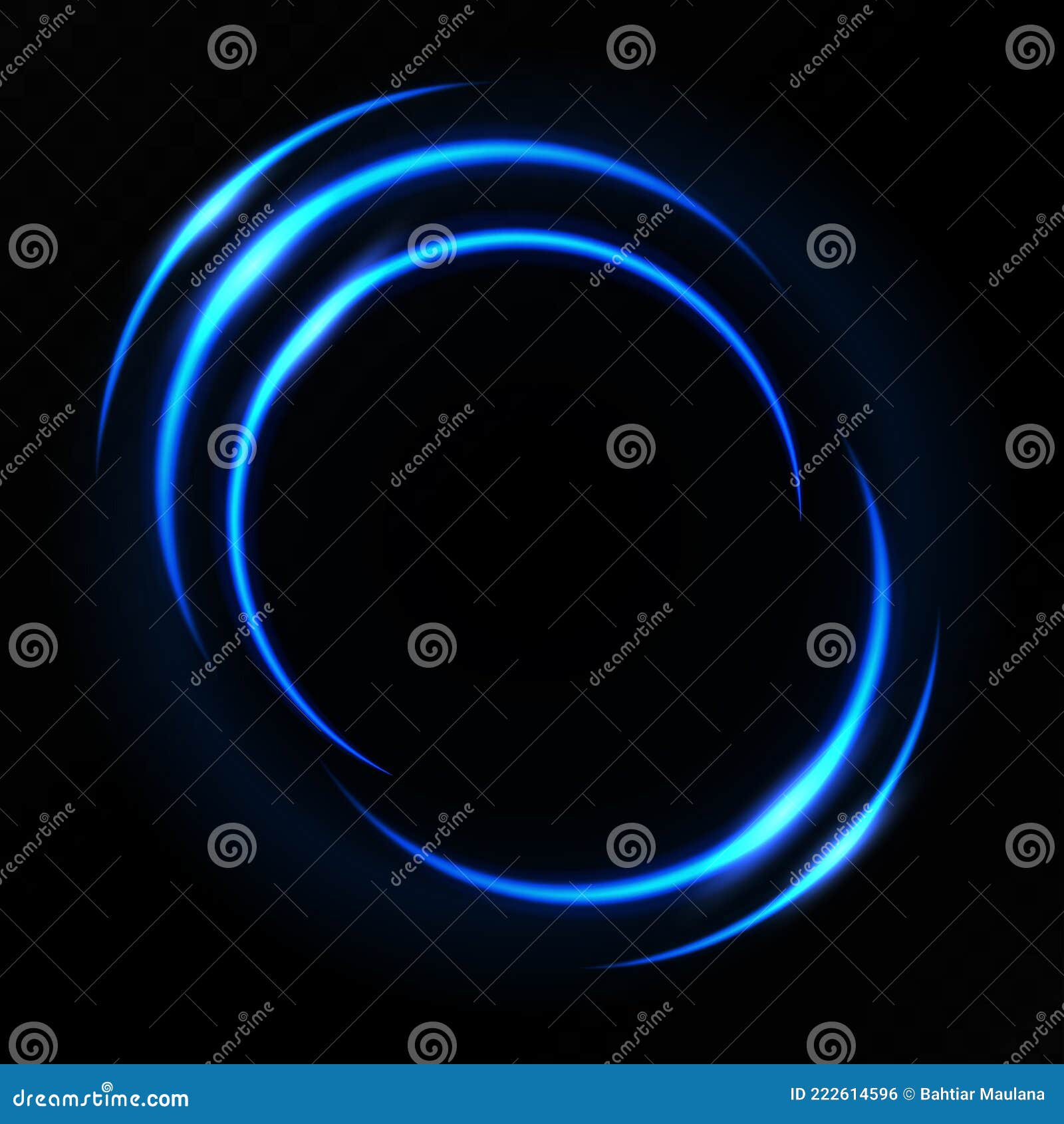 Blue circle light effect stock vector. Illustration of design - 222614596