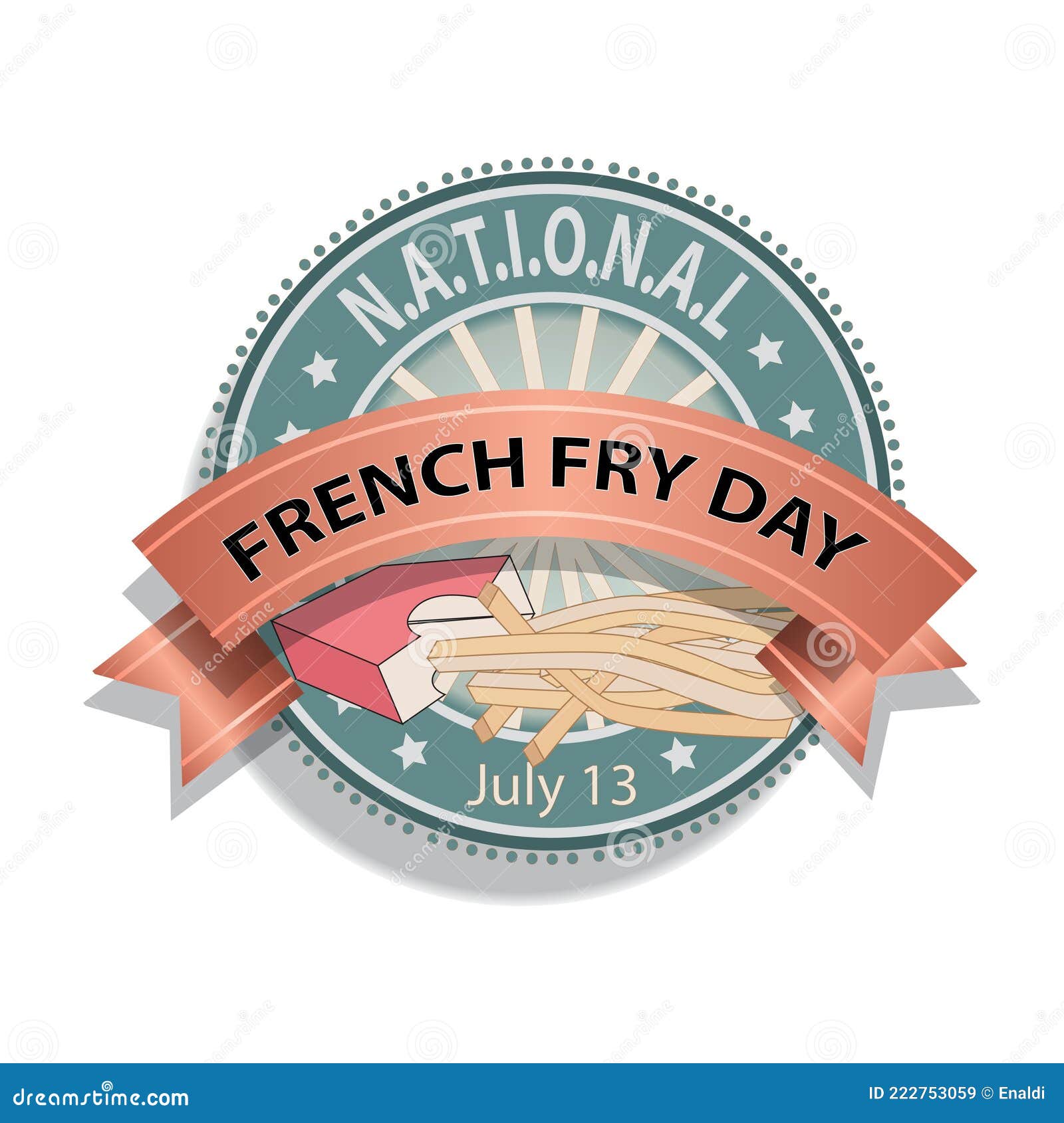 National French Fry Day Sign Stock Vector - Illustration of french ...