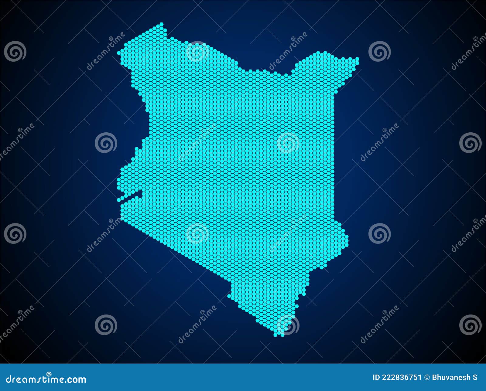 Kenya Country Flag Inside Map Contour Design Icon Logo Vector